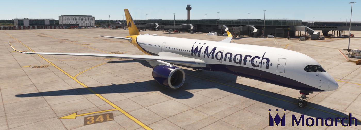 INI Builds Airbus A350-900 Monarch Airlines G-ROYL för Microsoft Flight ...