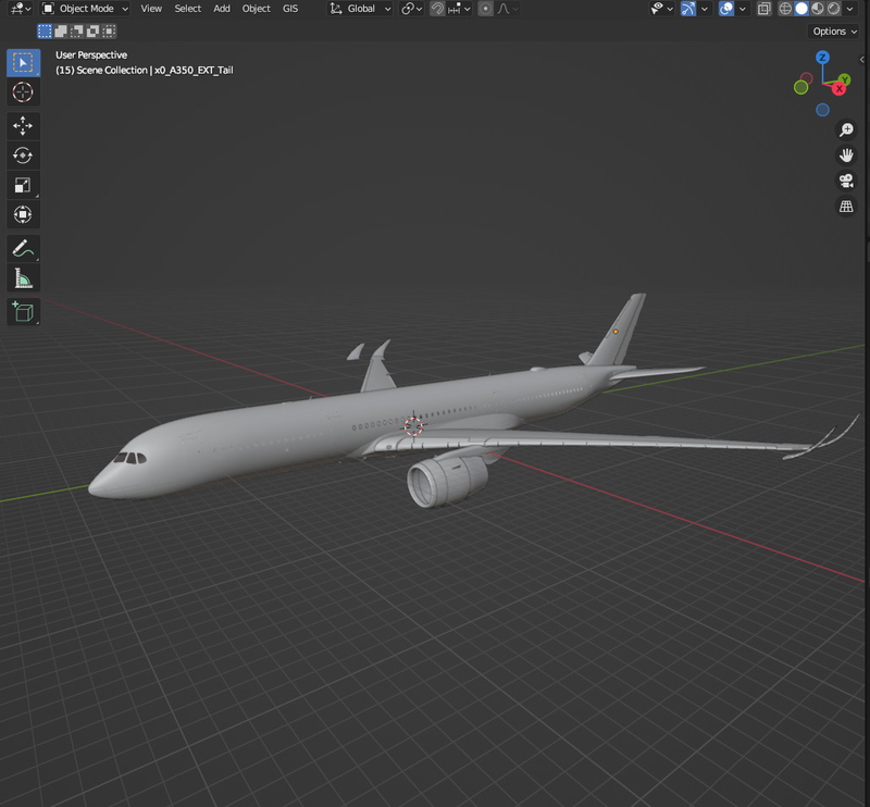 Inibuild A350-900 Blender Ready to Paint pour Microsoft Flight Simulator | MSFS