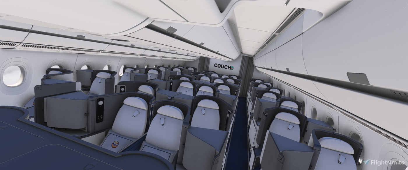 Inibuilds A350-900 Couch Captains + interior for Microsoft Flight ...