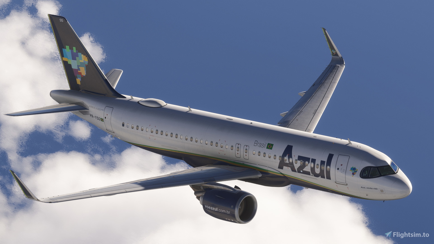 iniBuilds A320neo | Azul Linhas Aéreas - PR-YSG | Azul, Minha Vida | 8K w/Cabin 对于 Microsoft ...
