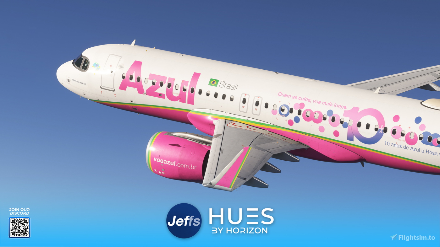 iniBuilds A320neo | Azul Rosa 10 Anos - PR-YRS | Vitoriosas da Azul | 8K w/Cabin para Microsoft ...