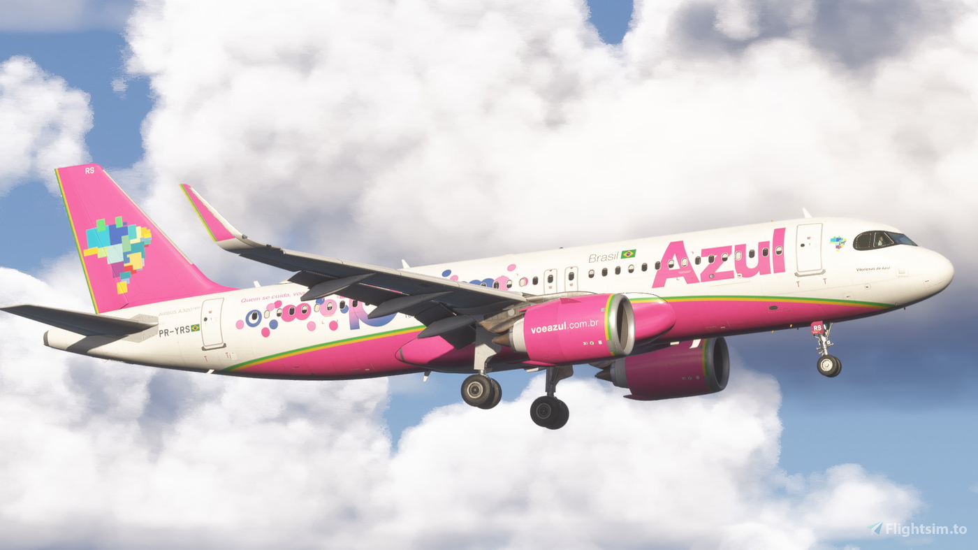 iniBuilds A320neo | Azul Rosa 10 Anos - PR-YRS | Vitoriosas da Azul | 8K w/Cabin for Microsoft ...