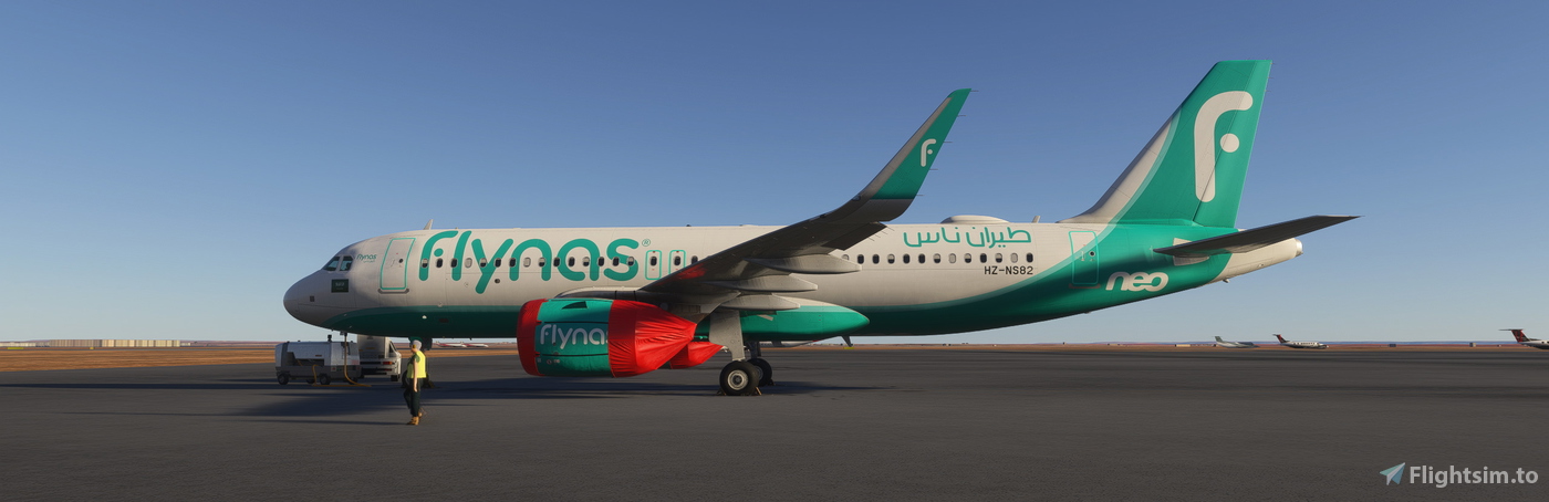 iniBuilds A320neo | Flynas HZ-NS82 | MSFS 2024 для Microsoft Flight Simulator | MSFS