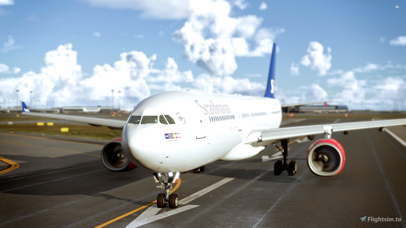 iniBuilds A330-300 SAS LN-RKM | 8K MSFS2024 for Microsoft Flight Simulator | Feed