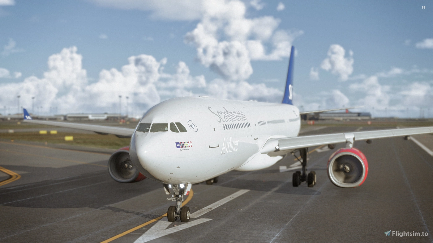 iniBuilds A330-300 SAS LN-RKM | 8K MSFS2024 para Microsoft Flight Simulator | MSFS