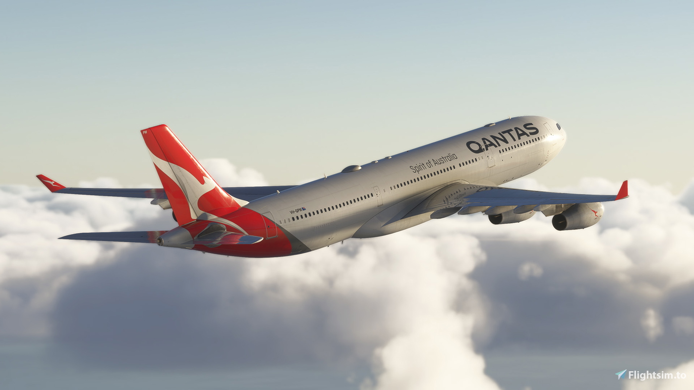 iniBuilds A340-300 Qantas VH-QPM for Microsoft Flight Simulator | MSFS