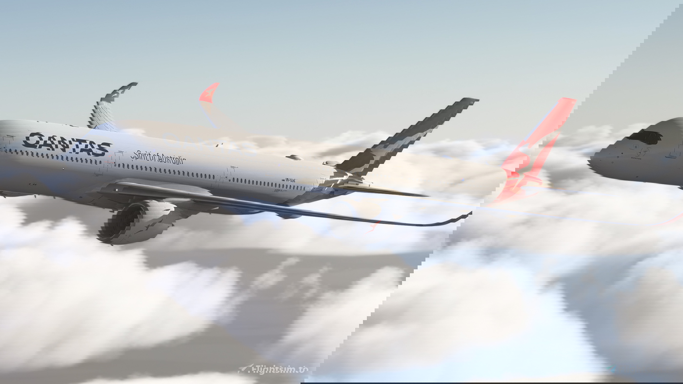 iniBuilds A350-1000 Qantas Airways VH-SUN with Cabin for Microsoft Flight Simulator | MSFS