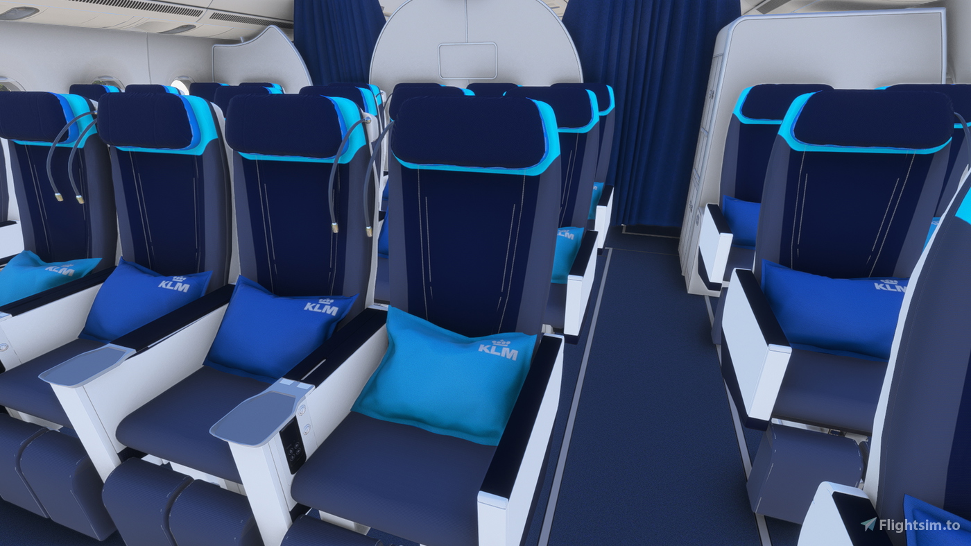 iniBuilds A350-900/-1000 w/ cabin KLM Pack [8K][4K] 对于 Microsoft Flight ...