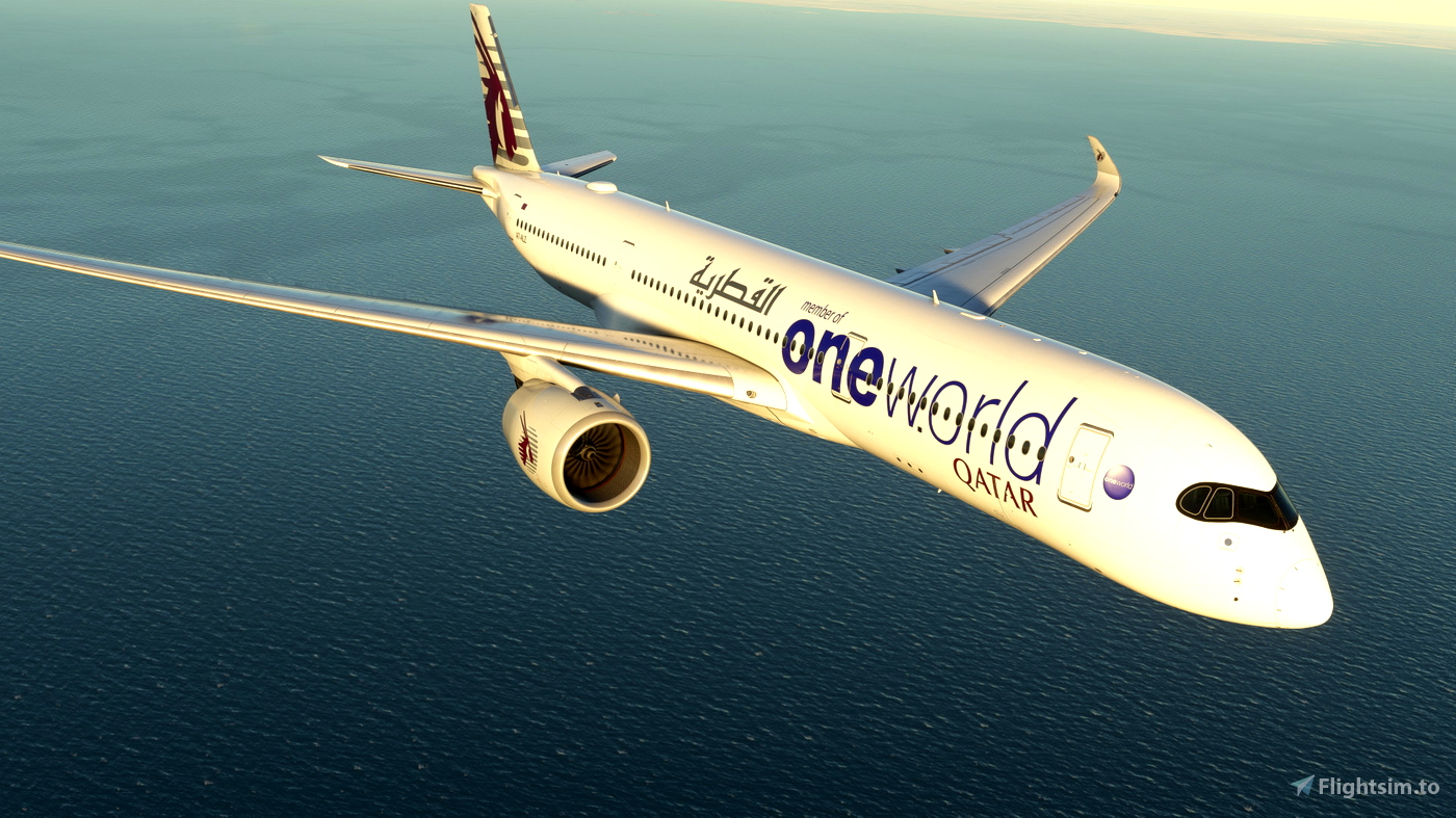 iniBuilds A350-900 Qatar Airways "One World" | A7-ALZ for Microsoft Flight Simulator | Feed