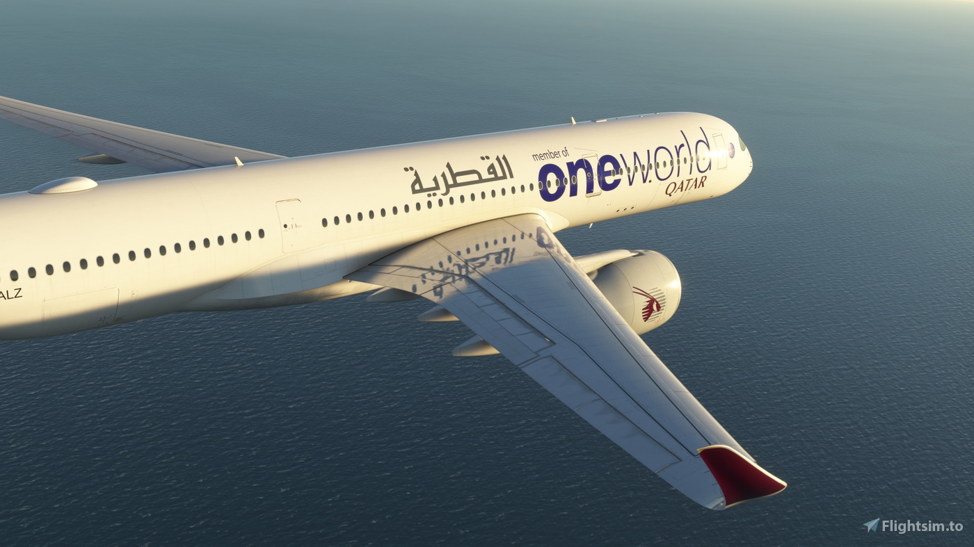 iniBuilds A350-900 Qatar Airways "One World" | A7-ALZ per Microsoft Flight Simulator | MSFS