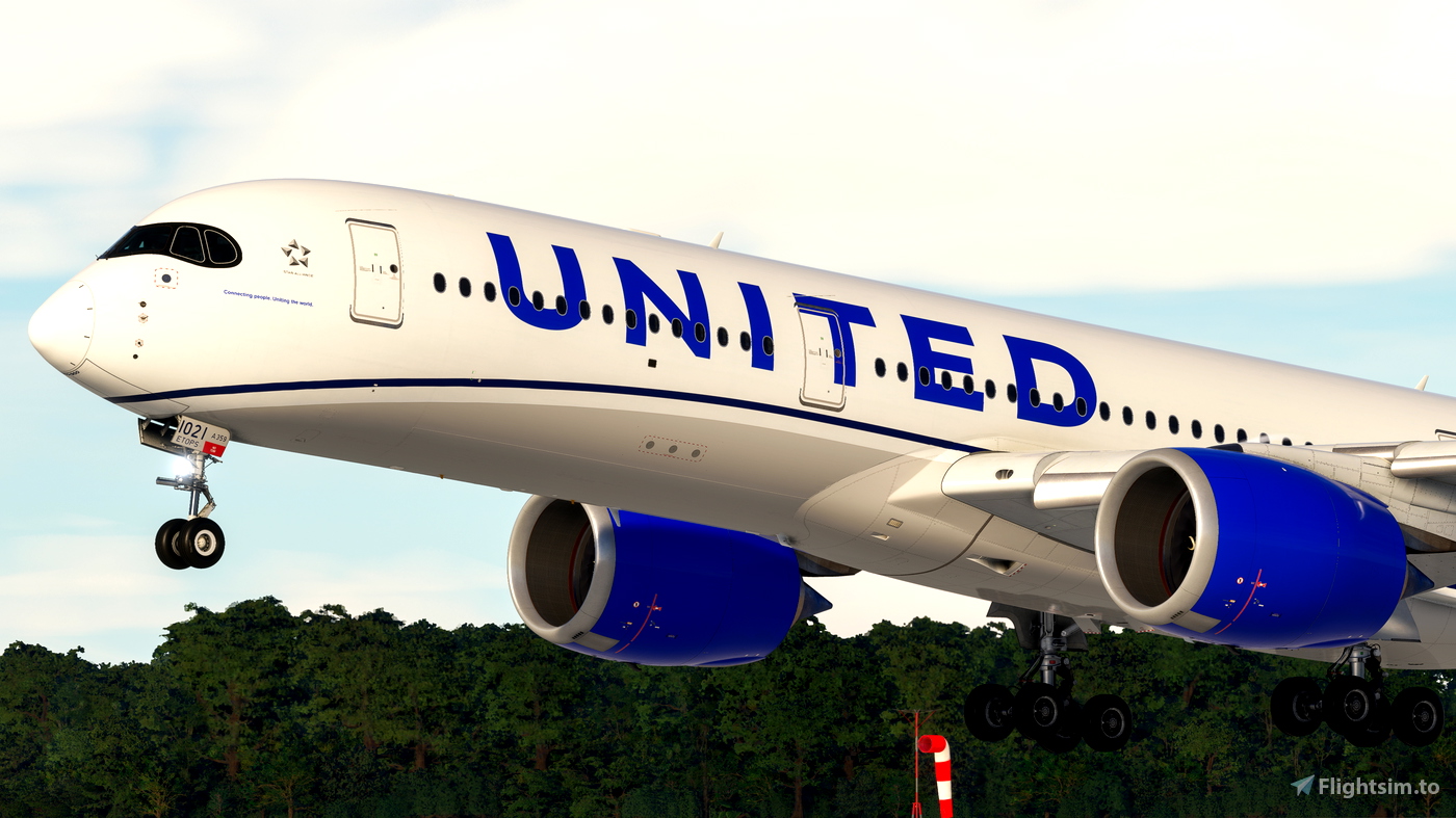 iniBuilds A350-900 United Airlines | N12021 | Fictional for Microsoft ...