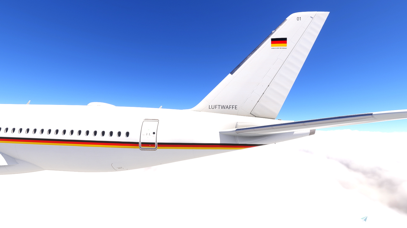 iniBuilds A350-900 /w cabin German Luftwaffe complete Fleet[8K][4K] 对于 ...