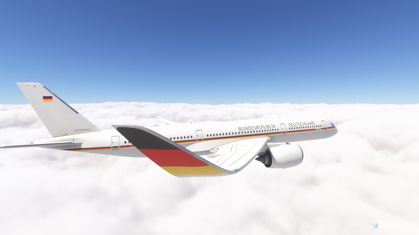 iniBuilds A350-900 w/ cabin German Luftwaffe complete Fleet[8K][4K] for ...