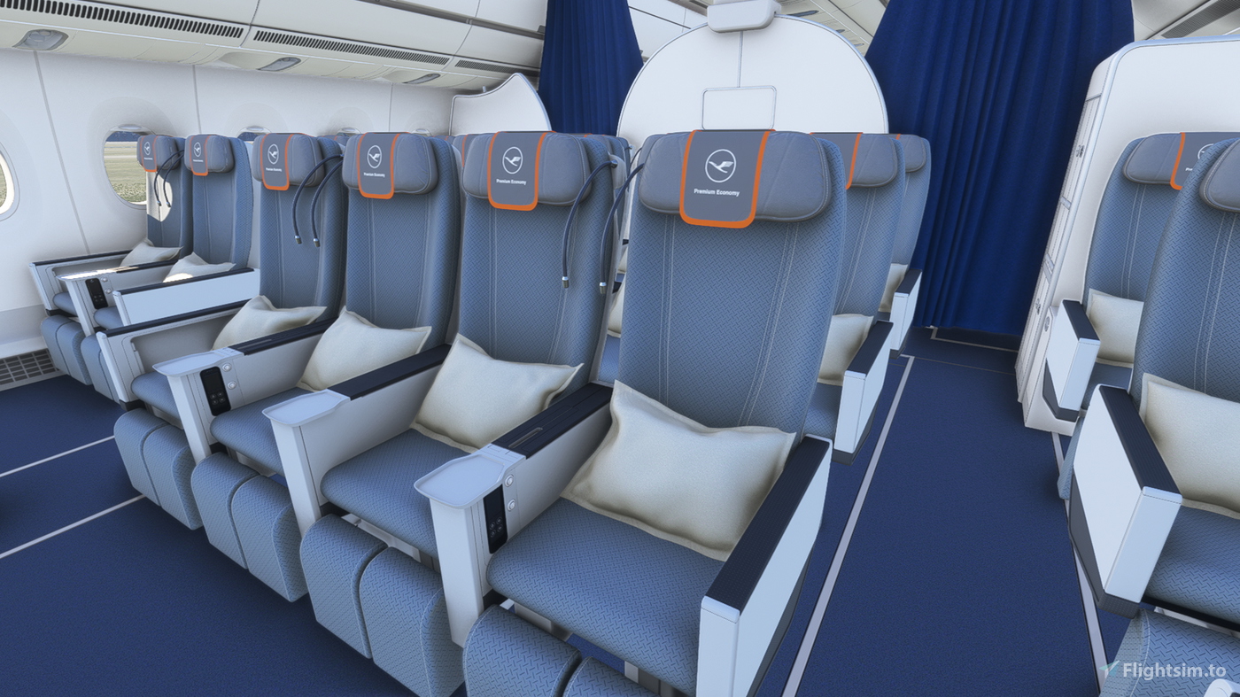 iniBuilds A350-900 w/ cabin Lufthansa complete new design fleet [8K][4K ...