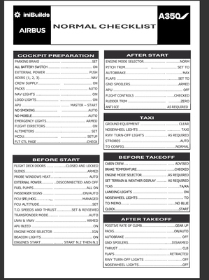 iFly 737 MAX 8 Normal Checklist for Microsoft Flight Simulator | MSFS