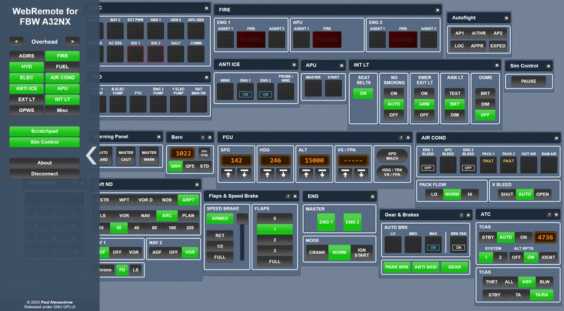 inibuilds A350 web remote for Microsoft Flight Simulator | MSFS