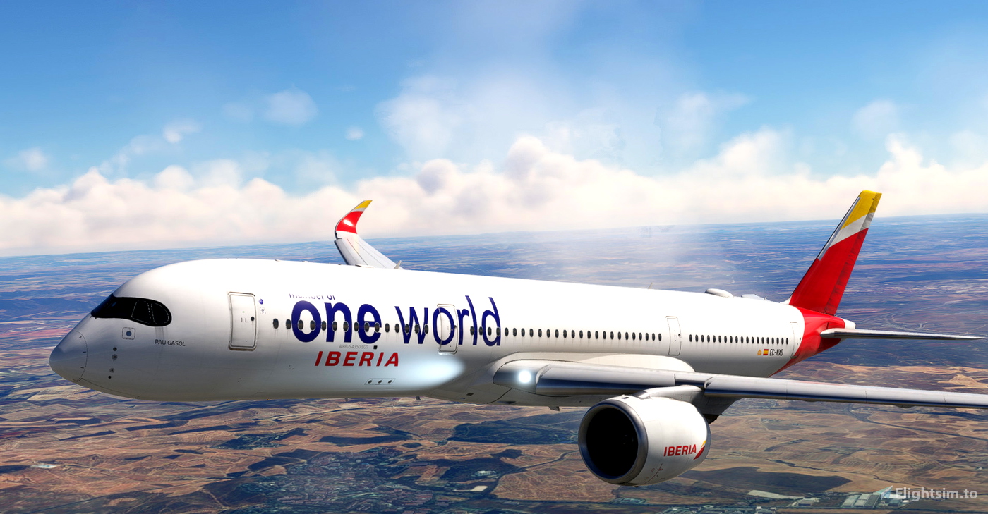 Inibuilds A359 ｜IBERIA ONE WORLD (Fictional) (Dirty)｜EC - NXD｜MSFS 2020 para Microsoft Flight ...