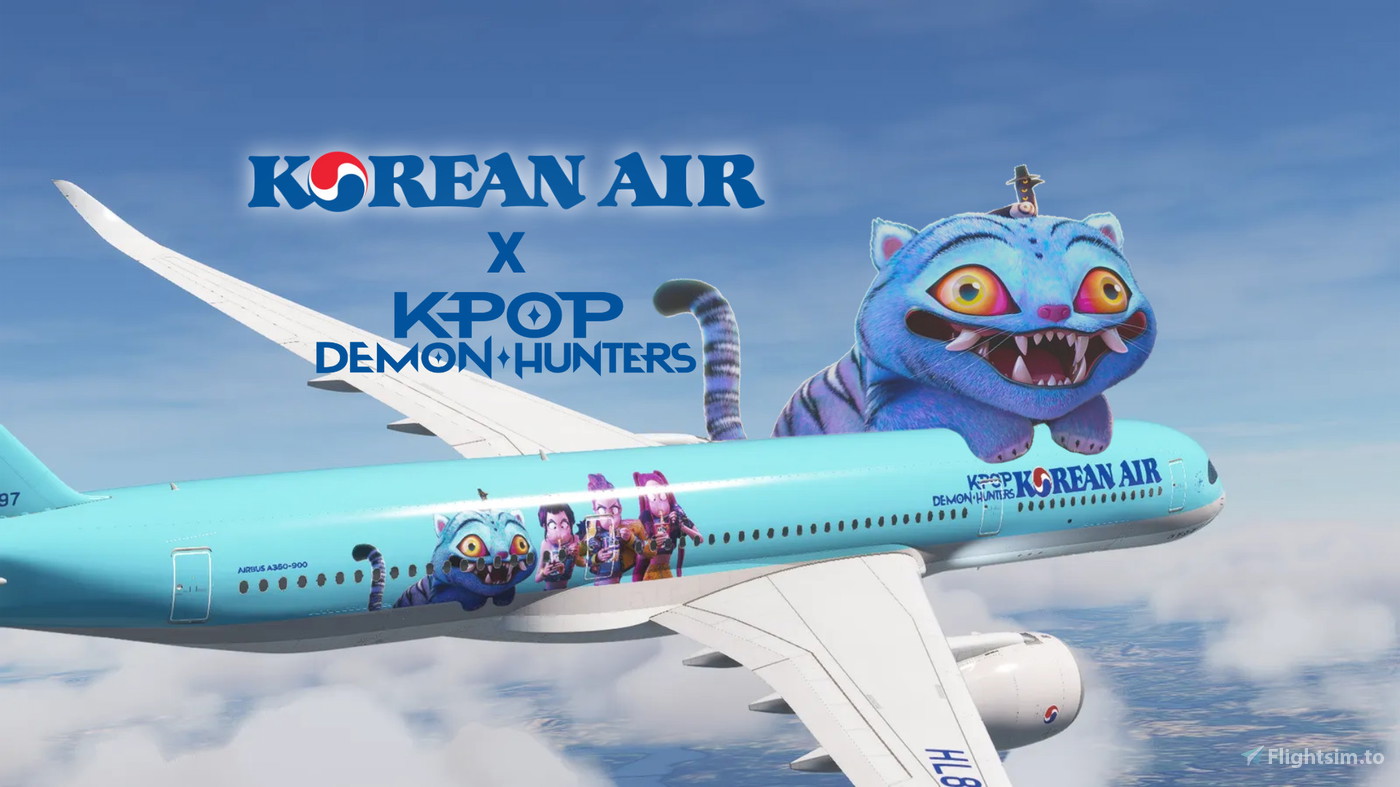 iniBuilds A359 Korean Air KPop-Demon-Hunters for Microsoft Flight Simulator | MSFS