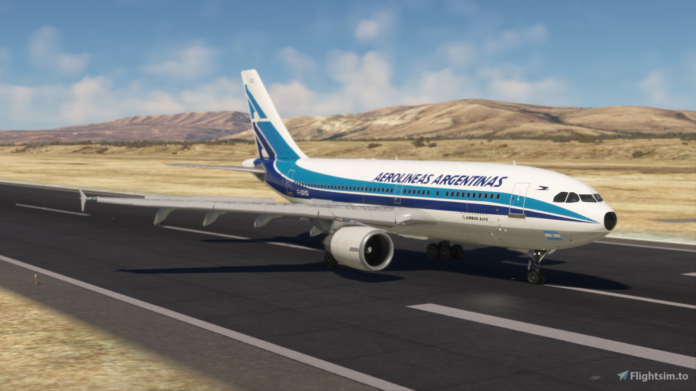 Inibuilds Airbus A310 Aerolineas Argentinas F-OGYQ 1980 livery for Microsoft Flight Simulator | MSFS