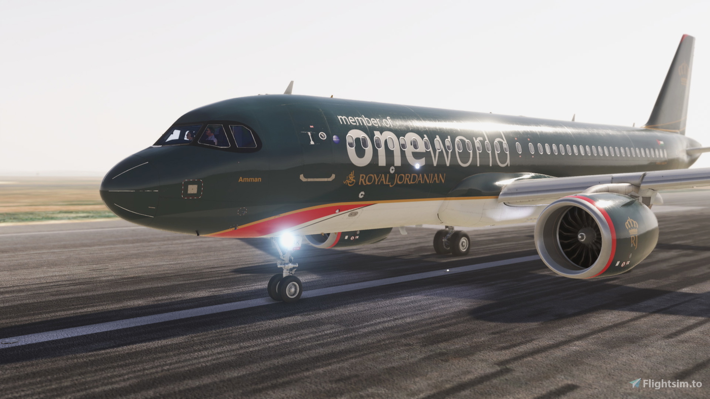 iniBuilds Airbus A320neo V2 Royal Jordanian Oneworld livery JY-RAK のために ...