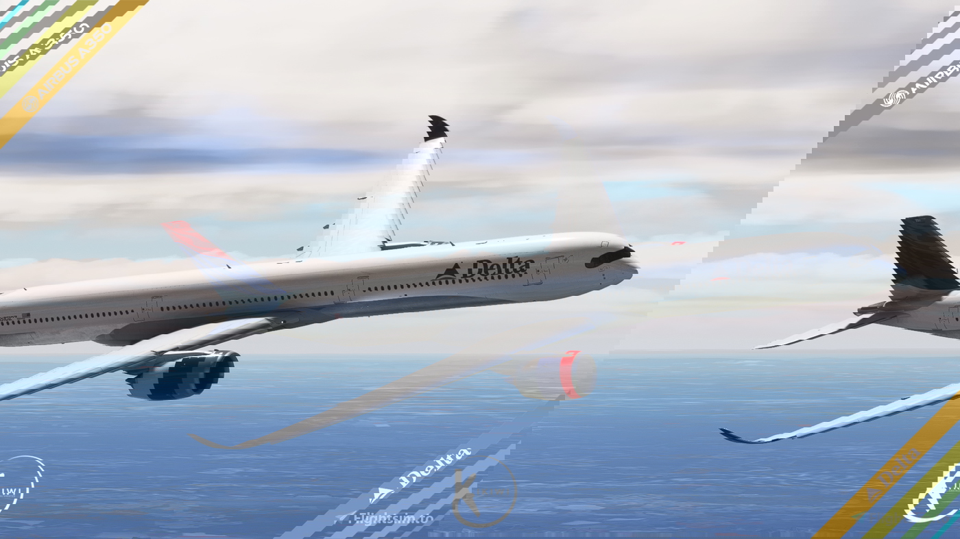 Inibuilds Airbus A350-1000 Delta Airlines 2000 "Colors In Motion ...