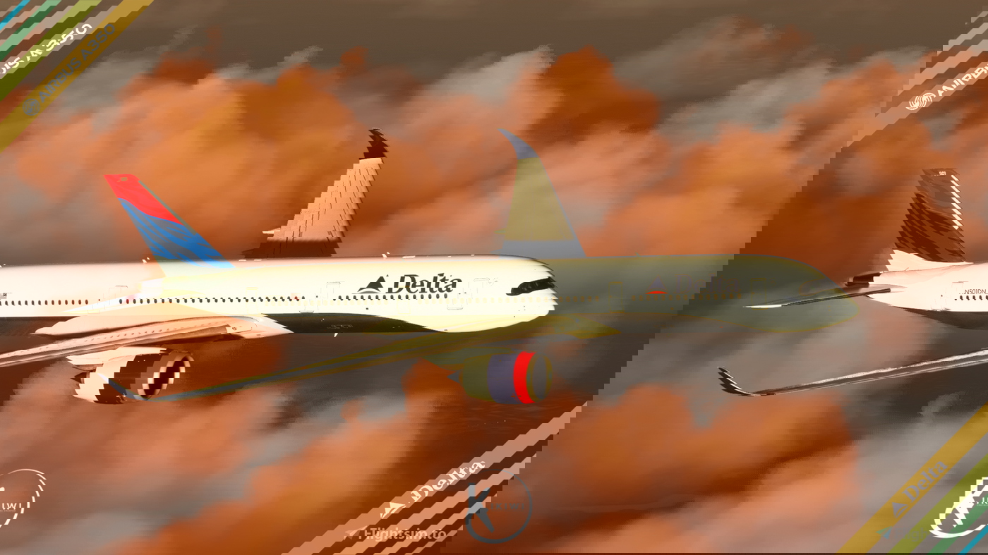 Inibuilds Airbus A350-900 Delta Airlines 2000 "Colors In Motion" Livery ...