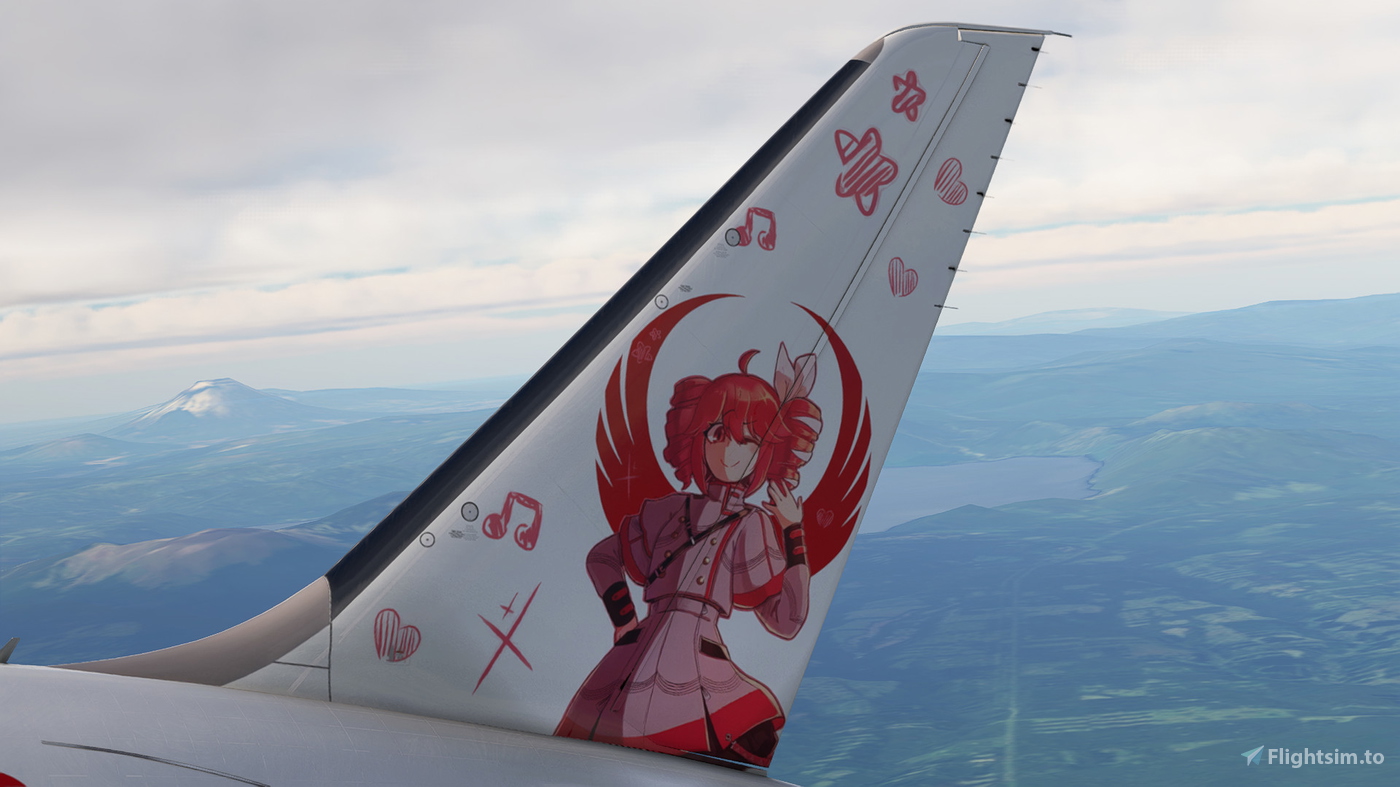 JAL x Kasane Teto JA0401 a oldalon. Microsoft Flight Simulator | MSFS