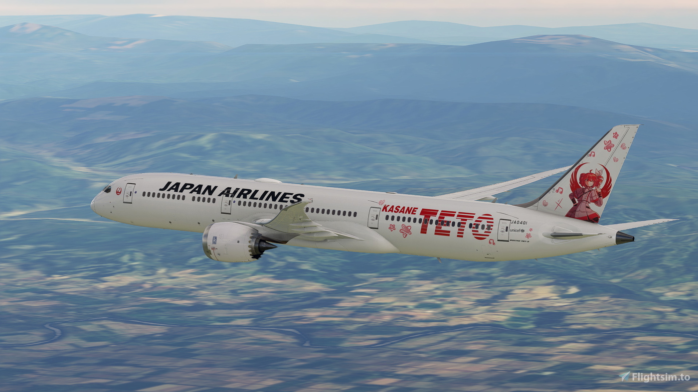 JAL x Kasane Teto JA0401 para Microsoft Flight Simulator | MSFS