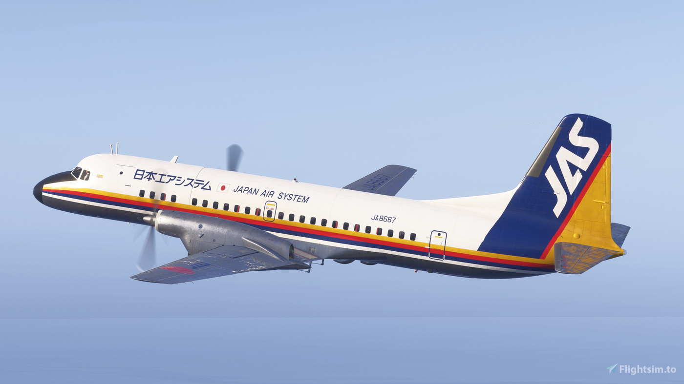 YS-11 Japan Air System (JA8667) for Microsoft Flight Simulator | MSFS