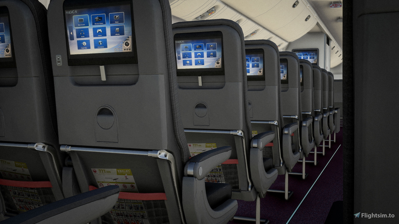Japan Airlines | New Tsurumaru Fleet Pack | SS7 Cabin | PMDG 777-300ER のために Microsoft Flight ...