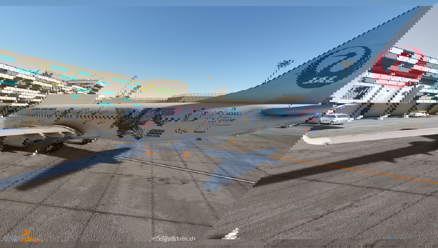 Japan Airlines JA342J "JAL×GUNDAM FLY TO THE FUTURE" のために Microsoft Flight Simulator | MSFS