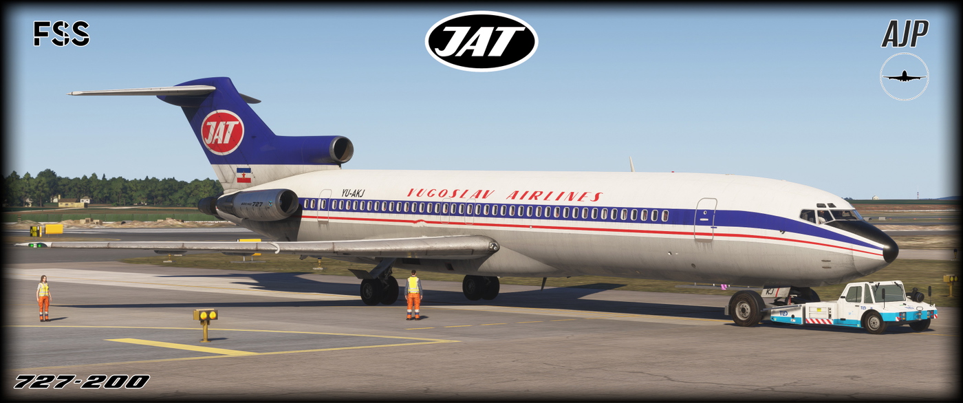 JAT Airways - YU-AKJ - Boeing 727-200 för Microsoft Flight Simulator | MSFS