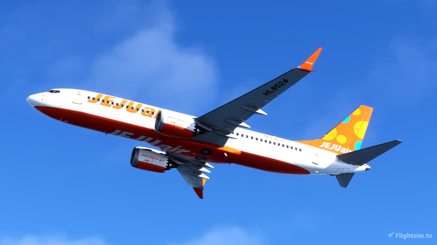 Jeju Air B737 MAX HL8524 Livery(with Cabin) for iFly B737 MAX for ...
