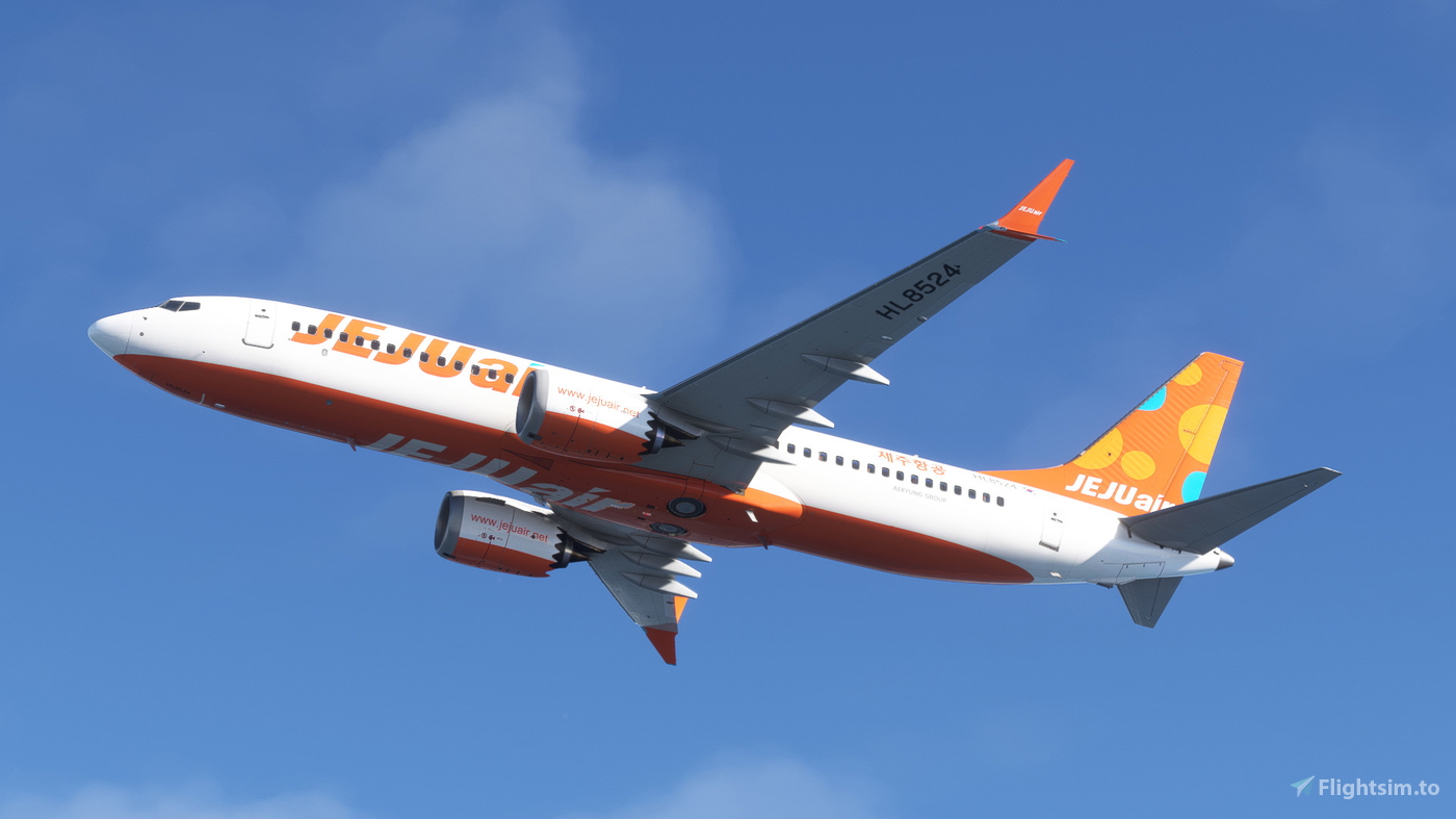 Jeju Air B737 MAX HL8524 Livery(with Cabin) for iFly B737 MAX 对于 ...