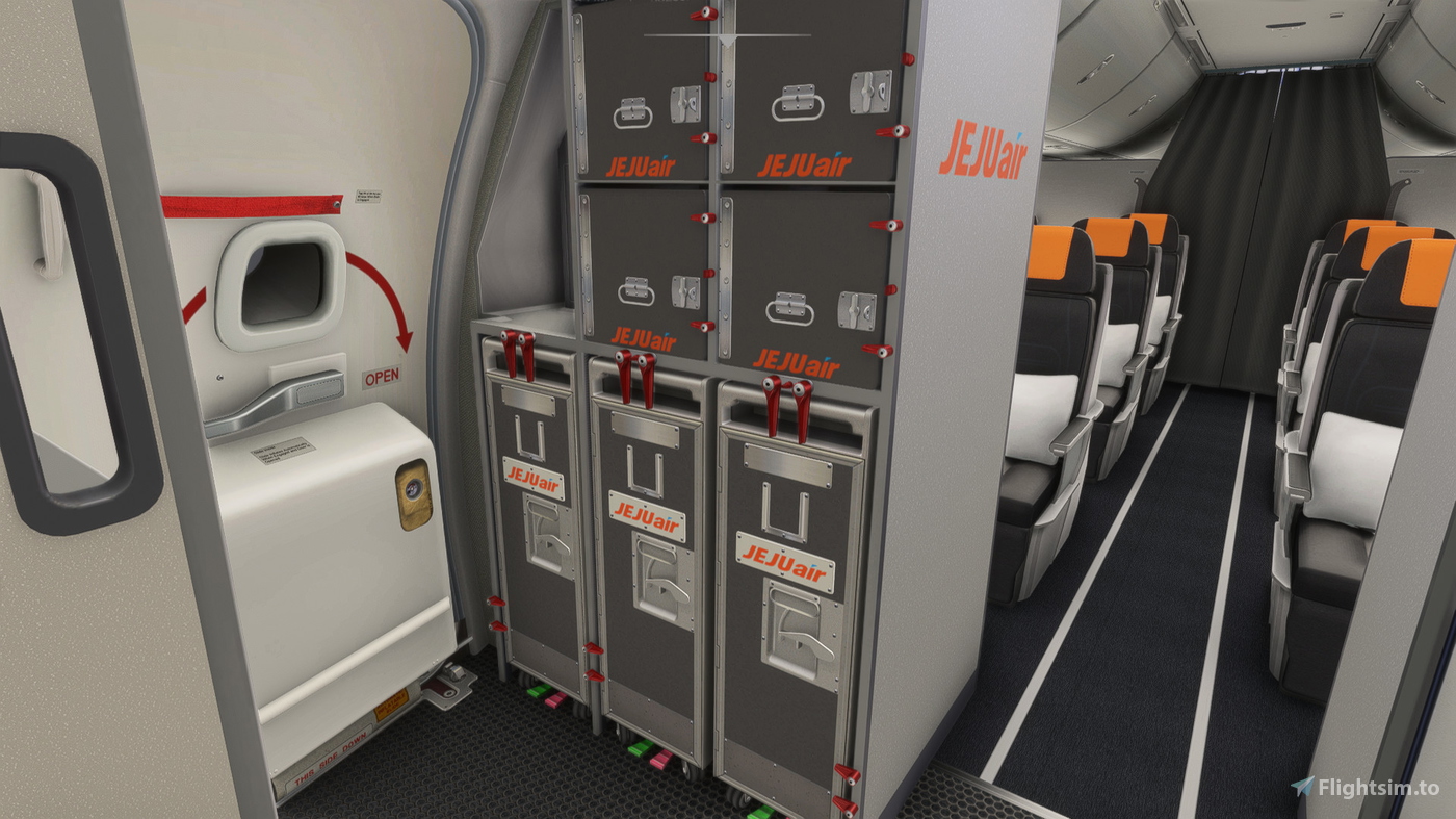 Jeju Air B737 MAX HL8524 Livery(with Cabin) for iFly B737 MAX 对于 ...