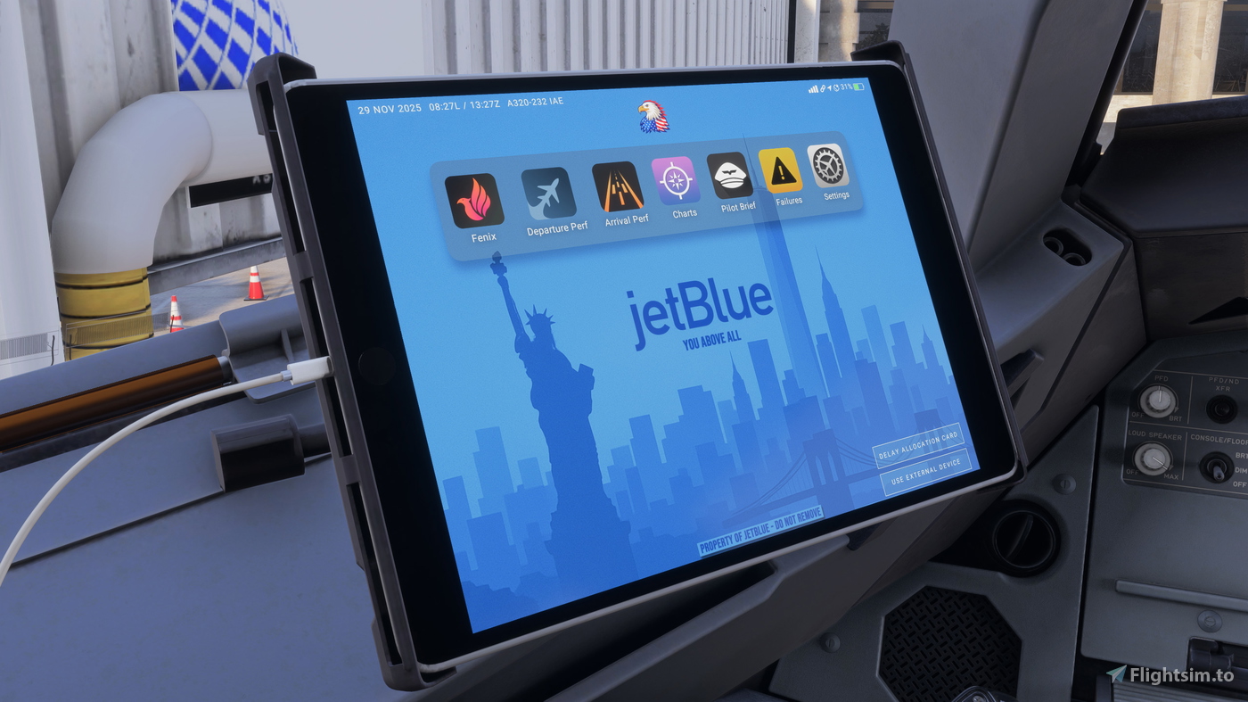 Jetblue - B6/JBU - EFB background para Microsoft Flight Simulator | MSFS
