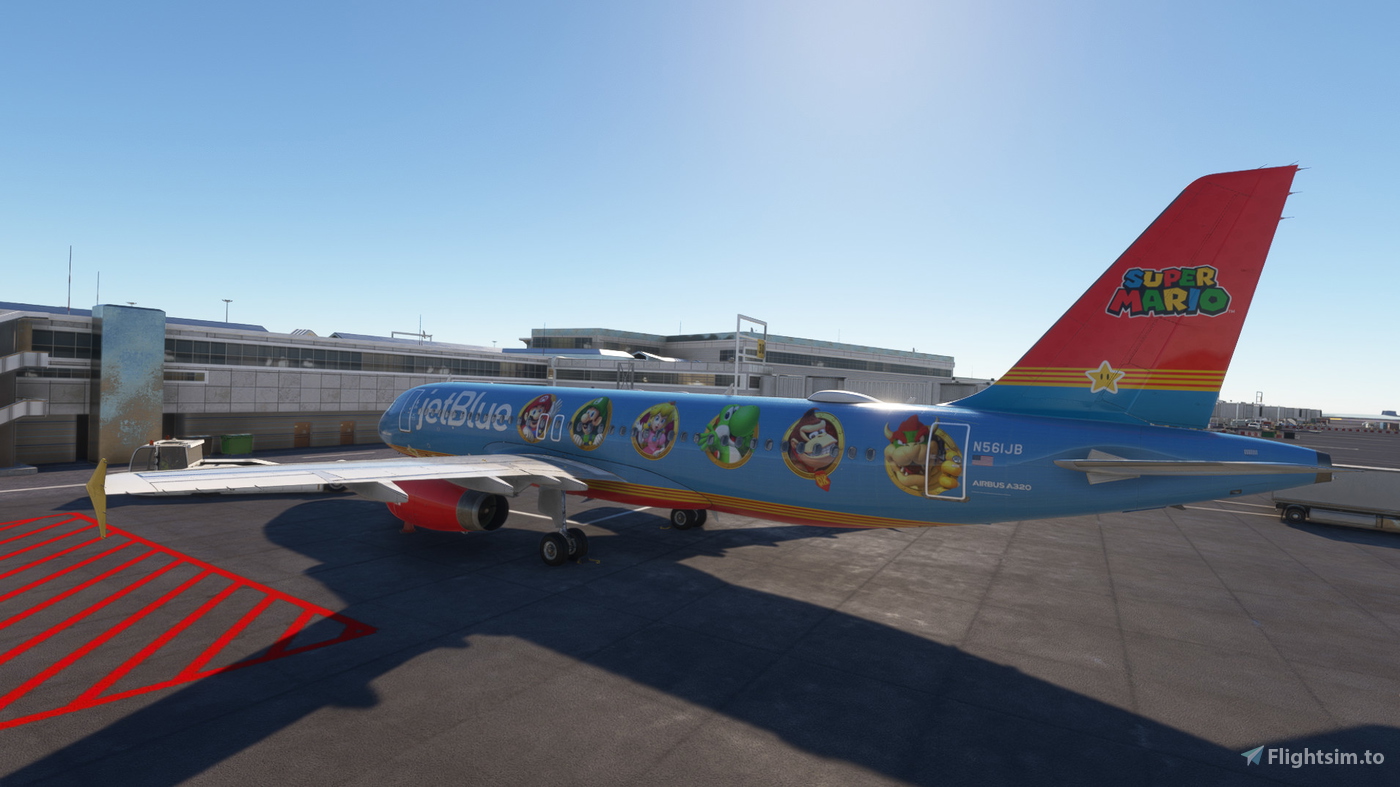 JetBlue N561JB Super Mario (Happy Mario Day) pour Microsoft Flight ...