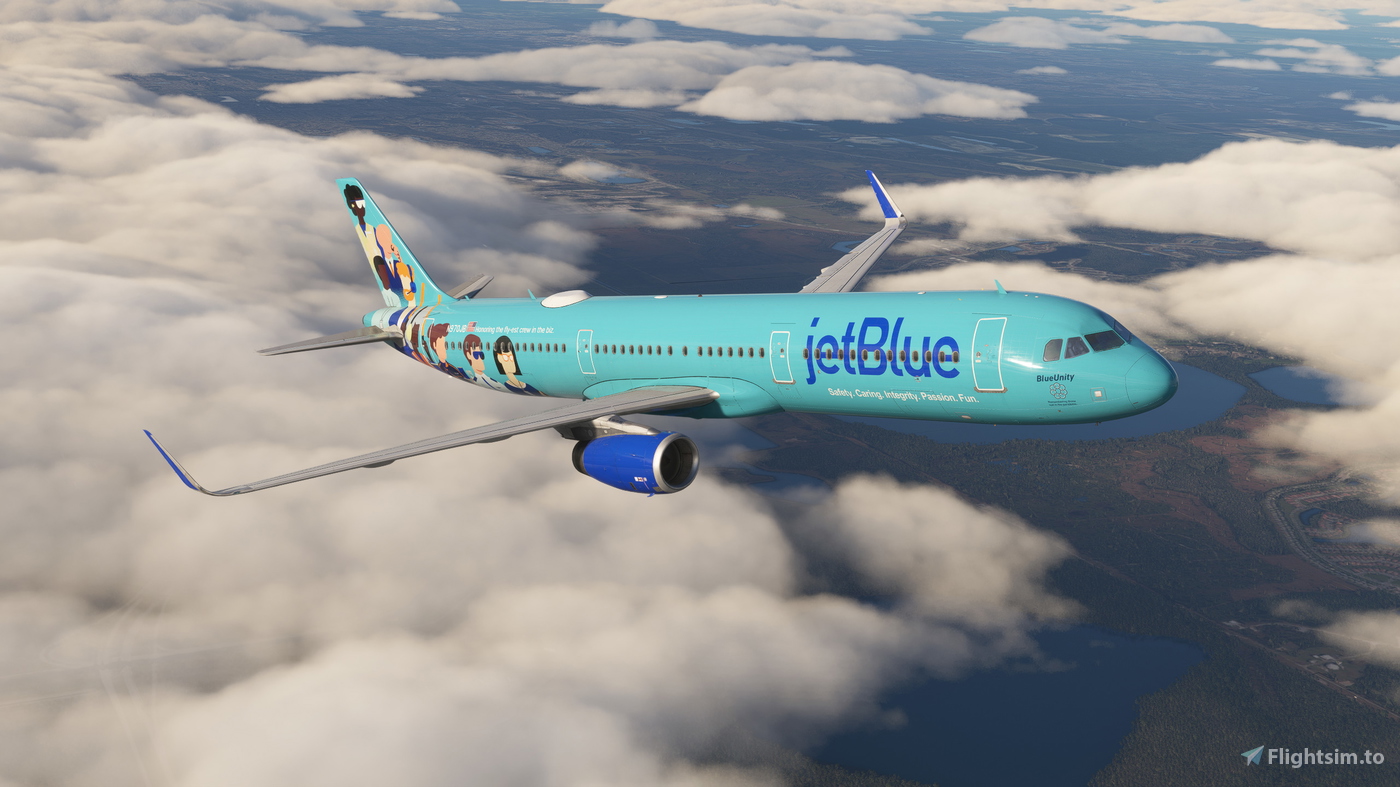 JetBlue "BlueUnity" (N970JB) - Fenix Simulations A321 のために Microsoft ...