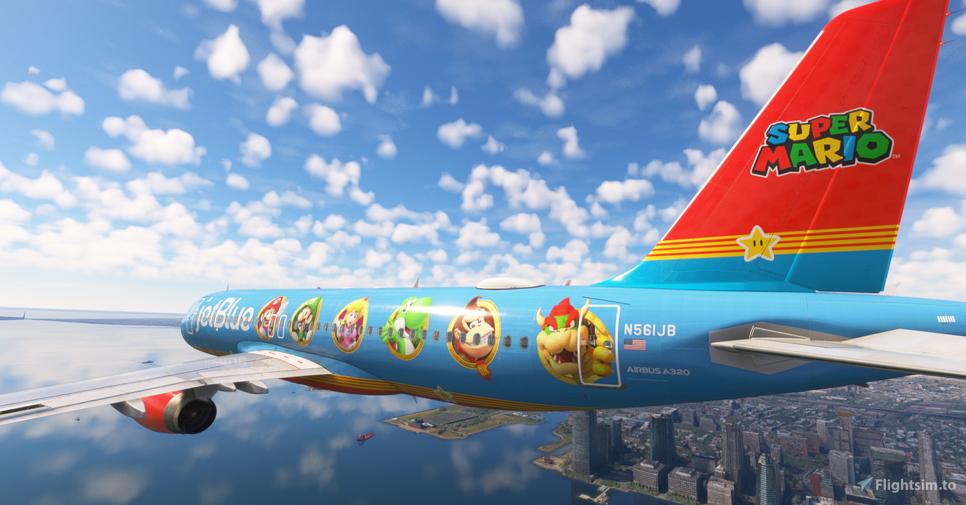 JetBlue N561JB Super Mario (Happy Mario Day) for Microsoft Flight ...