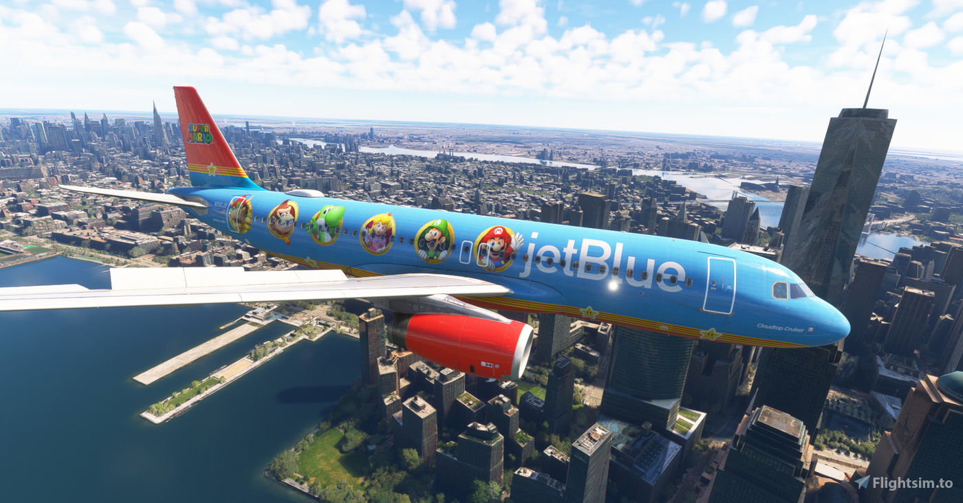 JetBlue N561JB Super Mario (Happy Mario Day) 对于 Microsoft Flight ...