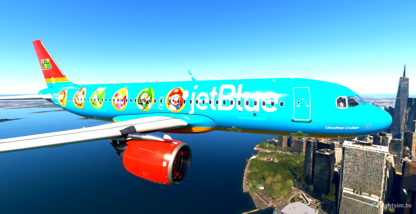 JetBlue N561JB Super Mario (Happy Mario Day) FBW A32NX for Microsoft ...