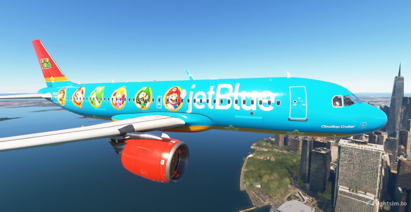 JetBlue N561JB Super Mario (Happy Mario Day) FBW A32NX for Microsoft ...