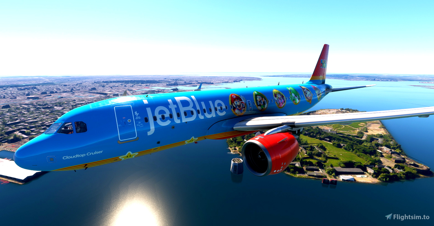 JetBlue N561JB Super Mario (Happy Mario Day) FBW A32NX for Microsoft ...