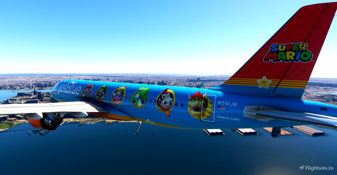 JetBlue N561JB Super Mario (Happy Mario Day) FBW A32NX for Microsoft ...