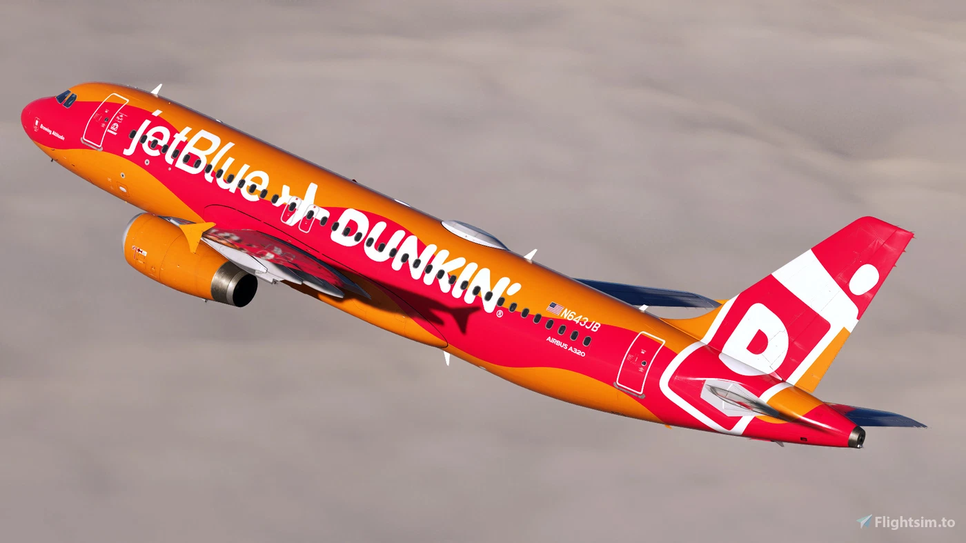 JetBlue [N643JB - 'Dunkin'] w/Cabin - Fenix A320 pour Microsoft Flight ...