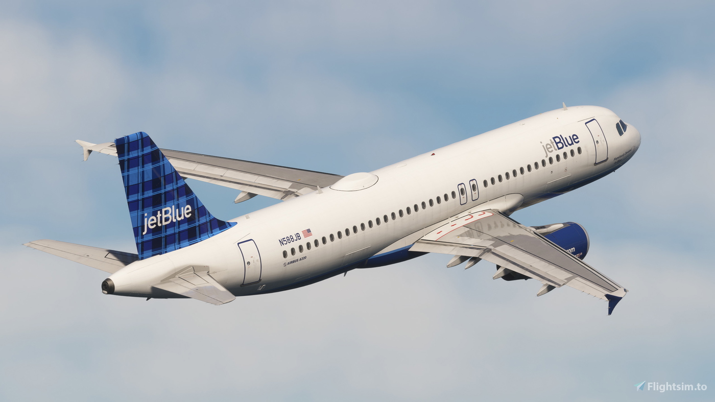 JetBlue ("Plaid" - N588JB) - Fenix A320 (V2) (IAE) for Microsoft Flight Simulator | MSFS