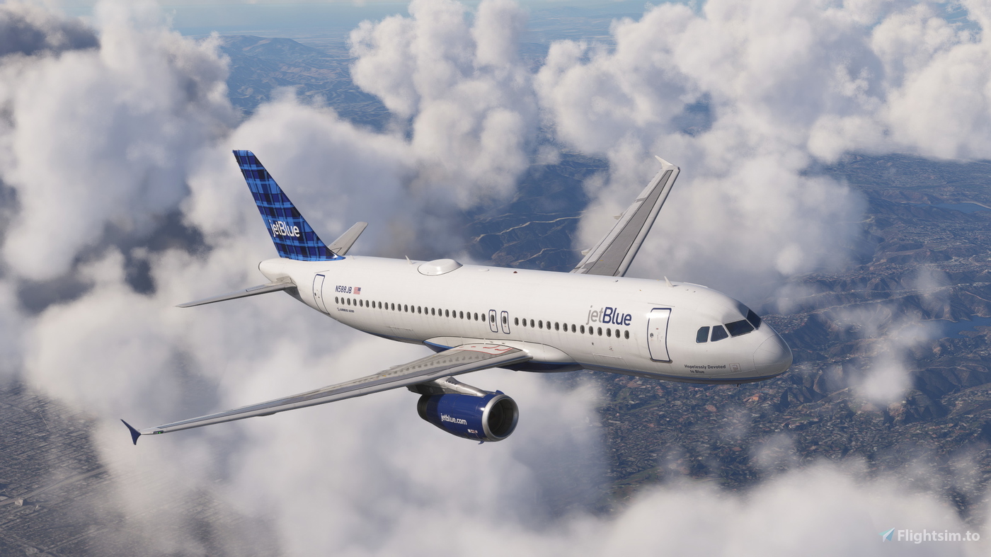 JetBlue ("Plaid" - N588JB) - Fenix A320 (V2) (IAE) for Microsoft Flight Simulator | MSFS