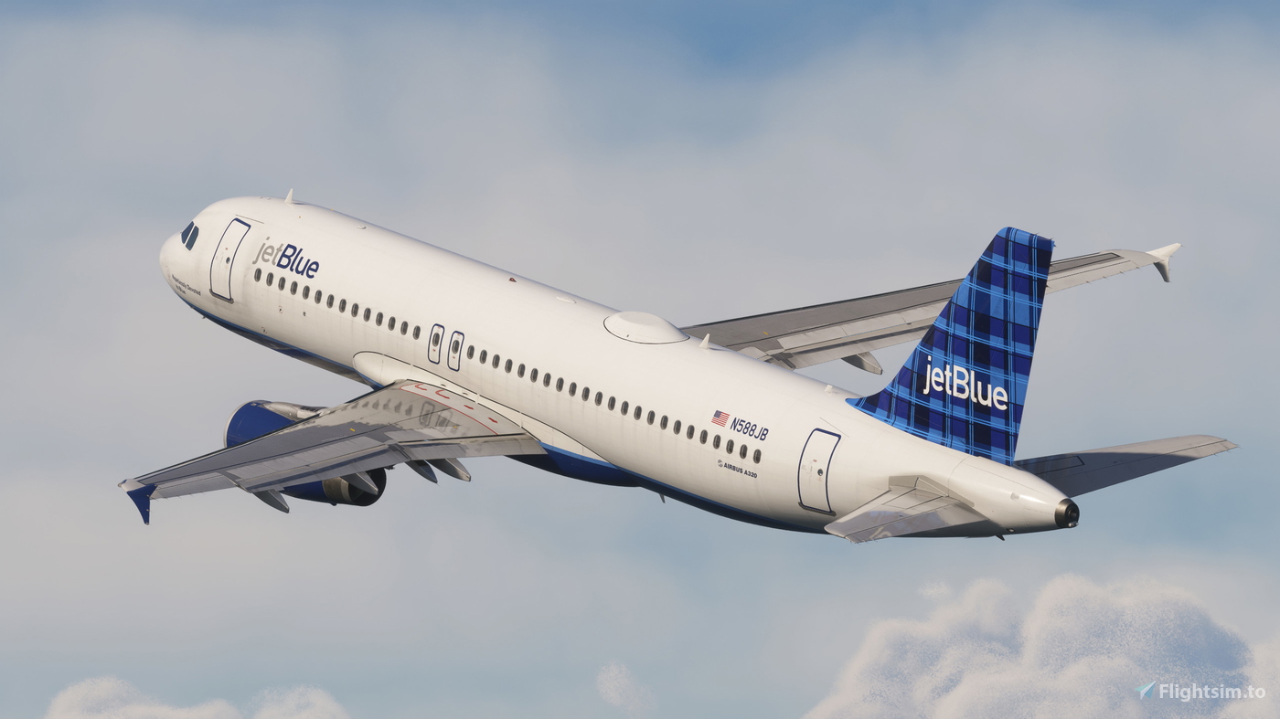 JetBlue ("Plaid" - N588JB) - Fenix A320 (V2) (IAE) for Microsoft Flight Simulator | MSFS