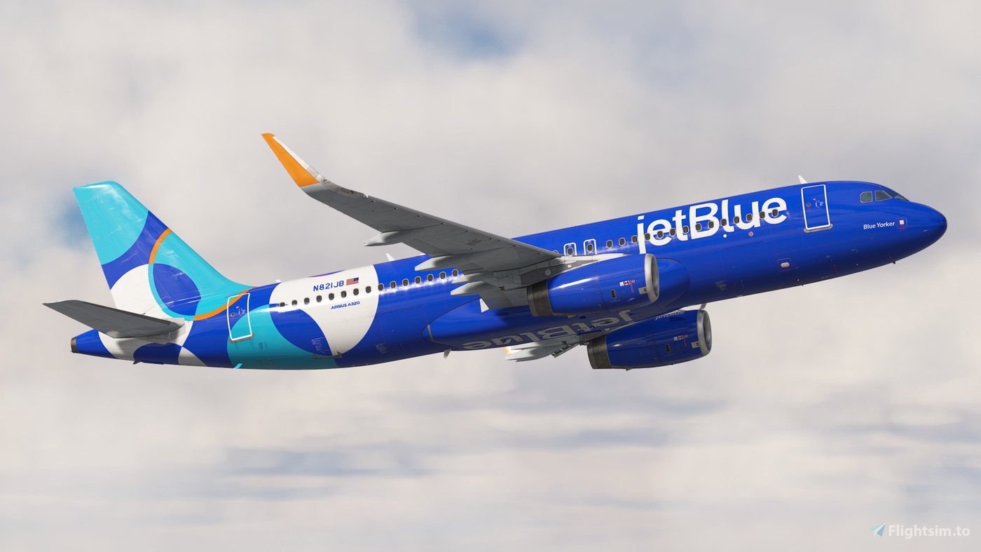 JetBlue 'Spotlight' New Livery | Pack | w/Cabin | Fenix A320 V2 for ...