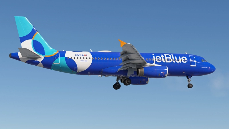 JetBlue 'Spotlight' New Livery | Pack | w/Cabin | Fenix A320 V2 for ...